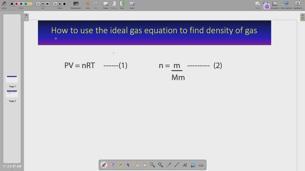 How to use ideal gas law to calculate molar mass
